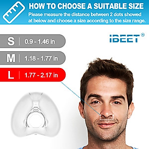 2PCS Replacement Cushion (Large) for Wisp - Cosy Fit for Secure Seal, IBEET Replacement Nasal Supplies, Large