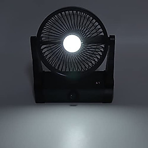 GLOGLOW USB Portable Fan, 5000mAh Battery Silent Motor Rechargeable Portable USB Small Desk Fans 2 Levels LED for Camping (Green)