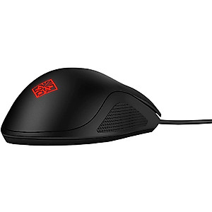 HP Omen 400 Wired USB Gaming Mouse, Optimized Mechanical Switches, Quick Adjust 1600-5000 DPI Optical Sensor, Sniper Mode 400 DPI, RGB LED, Customizable Buttons