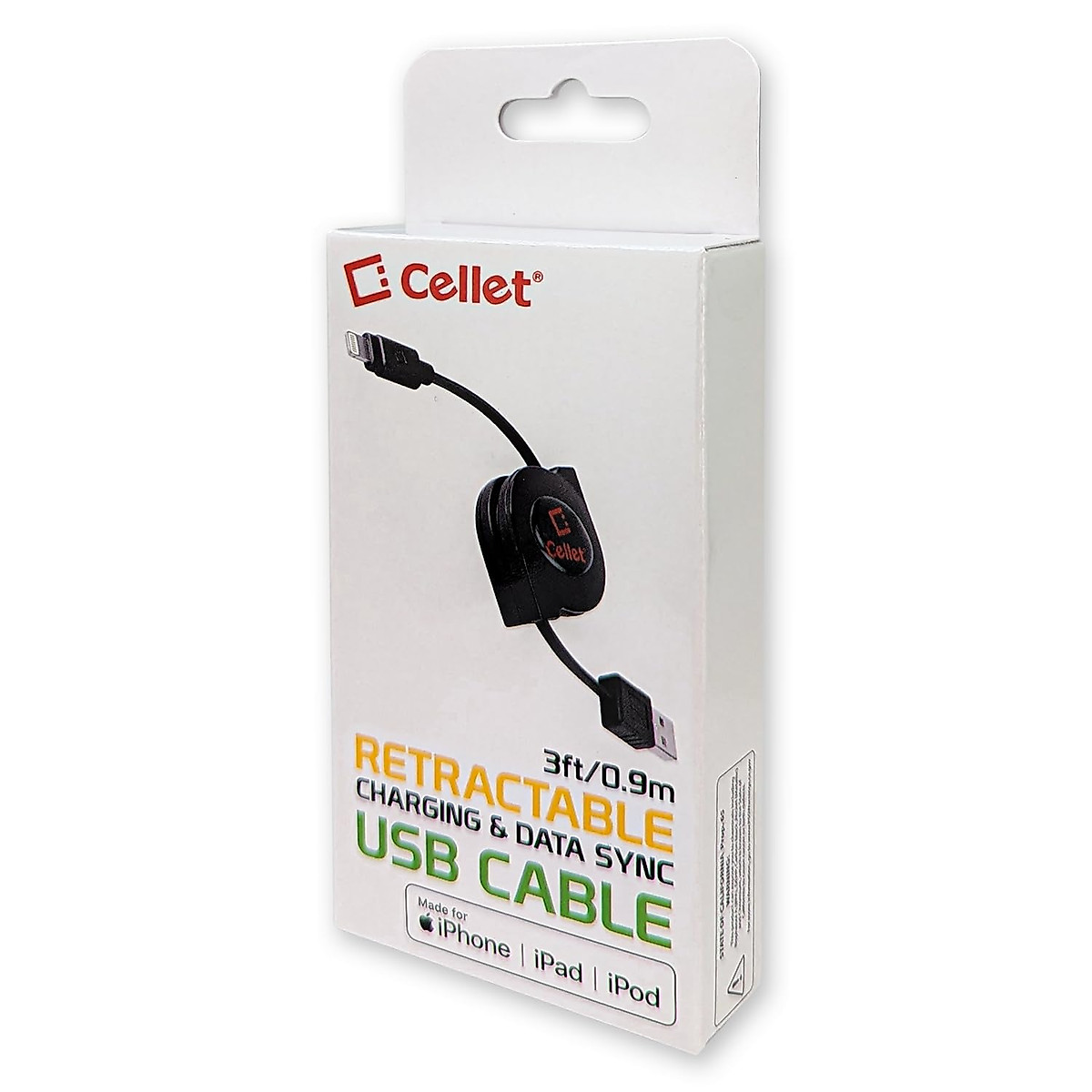 Retractable Lightning iPhone Cable, Charging Cord Compatible with Apple iPhone 14 Pro Max Plus Mini 13 12 11 Xs Xr X SE 8 7 6 5 iPad Pro Air Mini 6 iPod Touch, Nano (MFI Certified) (Lighting Black)