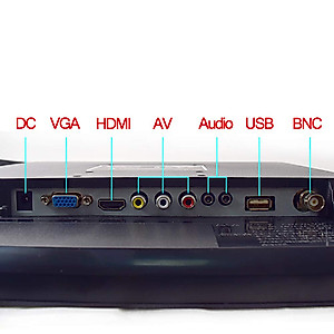 15" CCTV BNC Monitor VGA HDMI AV, 4:3 HD Display LCD Security Screen with USB Drive Player for Surveillance Camera STB PC 1024x768 Resolution Built-in Speaker Audio in/Out