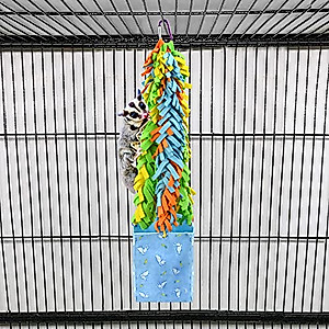 Sugar Glider Hanging Pouch Snuggle Sleeping Pouch with 4 Detachable Climbing Vines for Gliders Ferret Rat Hamster Hedgehog Small Pets