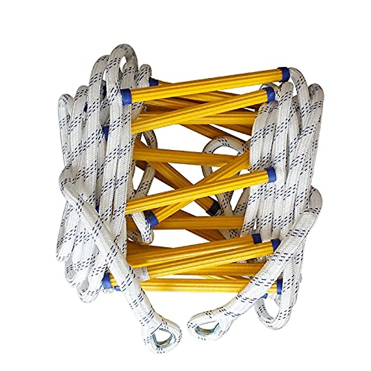 FGQCBBYC Rope Ladder Emergency Fire Escape Ladder, Outdoor Soft Safety Ladder Home The Climb Escape Ladders Fast to Deploy with Hooks for Window Balcony, Weight Capacity 420Kg/12M (3m 9.8ft)