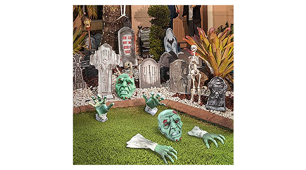 Halloween Zombie Lawn Stakes - Realistic Skeletal Decorations