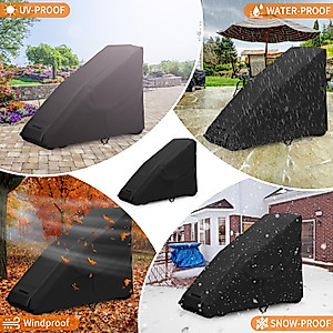 STARTWO Zero Gravity Chair Cover Outdoor Waterproof Folding Lounge Chair Cover for Zero Gravity Chair with Storage Bag Black