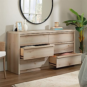 Sauder Harvey Park 6-Drawer Bedroom Dresser in Pacific Maple, Pacific Maple Finish