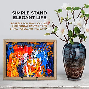 TR-LIFE 4 Pack 4.5 Inch Plate Stands for Display - Plate Holder Display Stand + Metal Frame Holder Stand for Picture, Decorative Plate, Book, Photo Easel (Black 4 Pack)