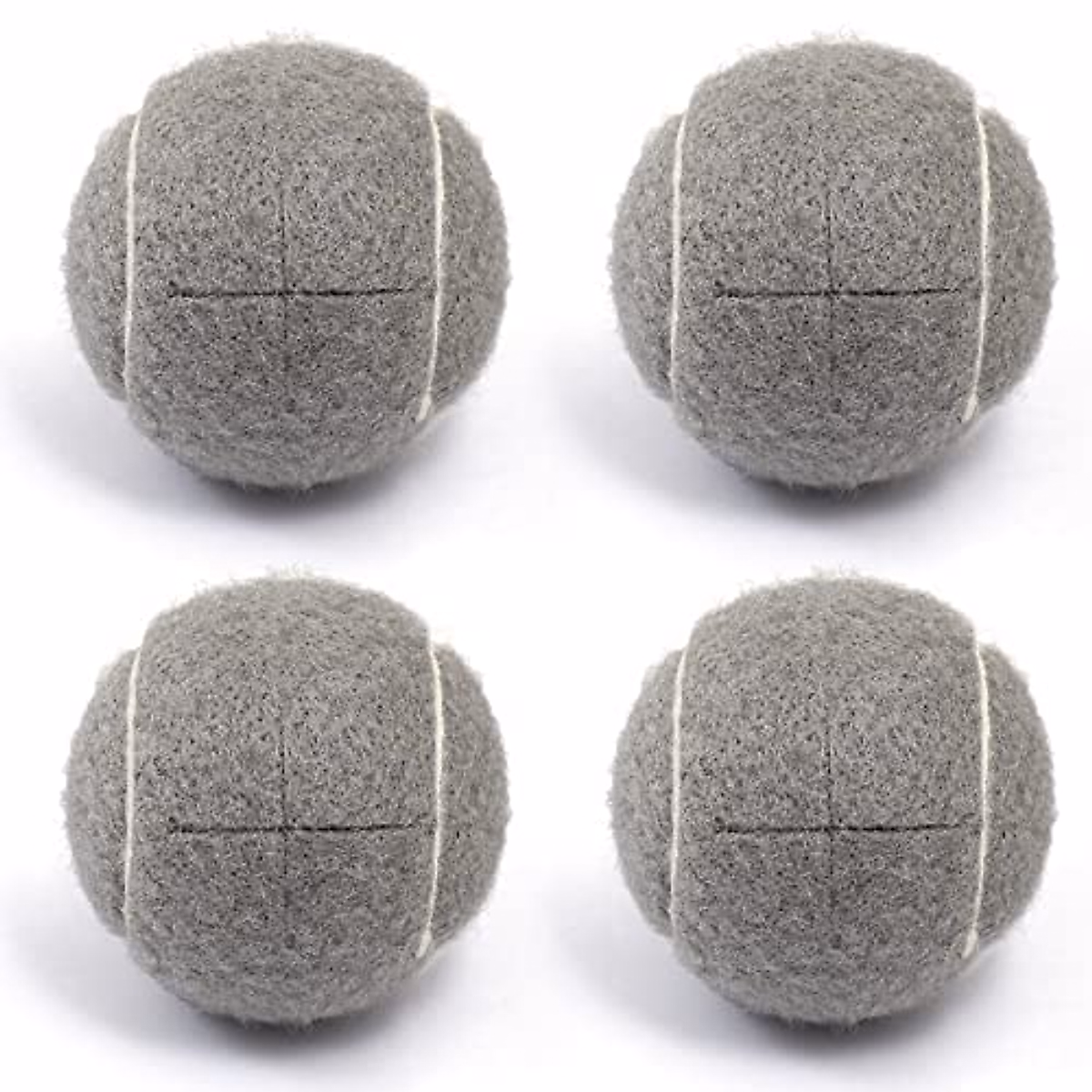 UOWGA 4PCS pre-Cut Tennis Balls, pre-Cut Walker Tennis Balls for Walkers, Furniture Legs Universal Glide Ball, Floor Protection，Grey