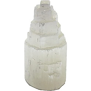 The Chrysalis Stone | Selenite Skyscraper | 4'' Tall | 1pc | Crystals and Healing Stones, Spiritual Gifts for Women, Reiki, Chakra, Yoga, Meditation Accessories