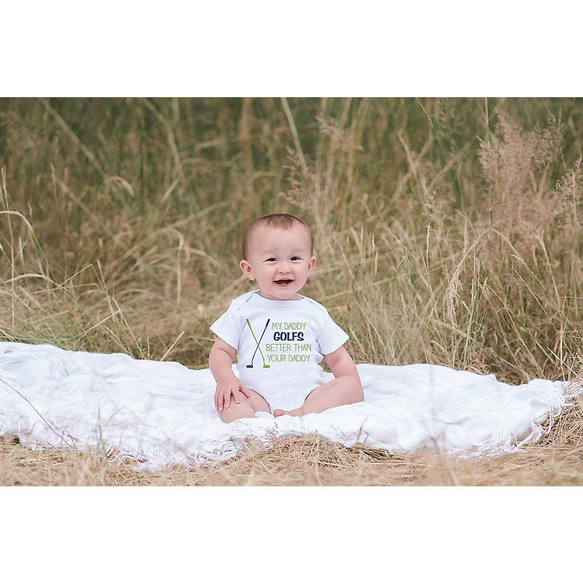 7 ate 9 Apparel Boys My Daddy Golfs Better Than Your Daddy Onepiece 0-3 Months