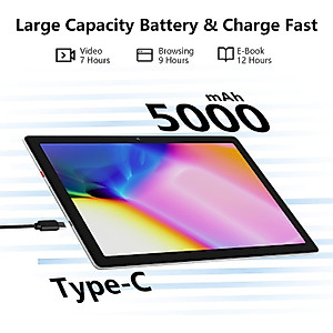 Cheerjoy Tablet Android 13 Tablets 10 inch, 6GB RAM 64GB ROM, Android Tablet 1280 * 800 IPS HD Display,5000mAh Battery, WiFi Tablets (Sliver)