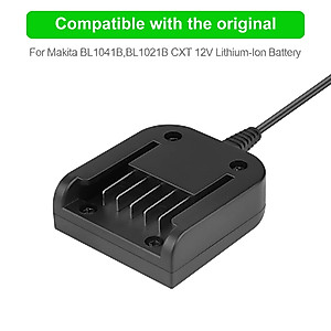 Joiry 12V Battery Charger Compatible with Makita BL1041B BL1021B CXT 12V Li-ion Batteries (Not for Ni-MH/Ni-Cd Battery)