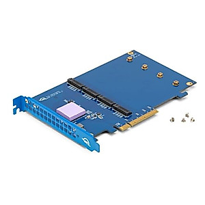 OWC Accelsior 4M2 PCIe NVMe M.2 SSD Adapter Card Compatible with Mac Pro 2019, Mac Pro 2010-2012, and PC Towers