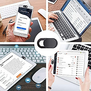 Camera Cover 6 PCS， Webcam Cover Slide，Ultra-Thin Webcam Cover Slide for Laptop, MacBook, PC, Cell Phone and More Accessories，Protect Your Privacy and Security
