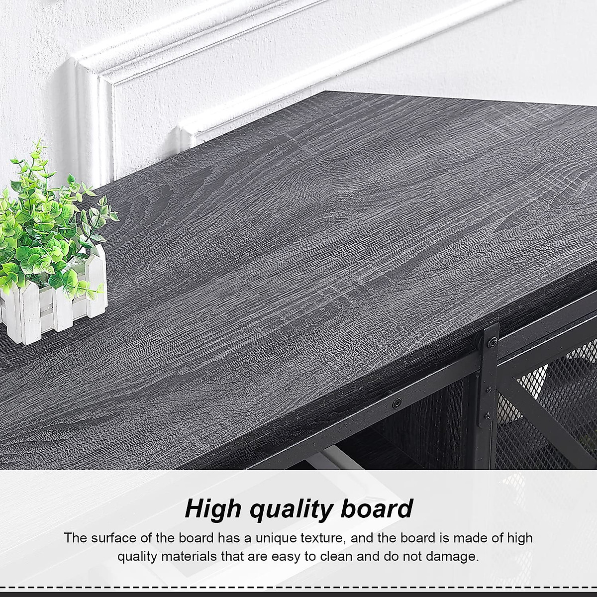 HOMISSUE Corner TV Stand for 55 Inch TV, Rustic Corner Entertainment Center with Storage, Industrial Media Console Table with Sliding Barn Door, Entertainment Center for Living Room, Grey