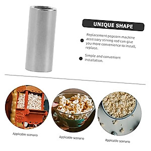 ULTECHNOVO 5pcs Mixing Sleeve Mixing Sticks Socket Popcorn Machine Mixer Shaft Socket Popcorn Maker Parts Popcorn Machine Replacement Socket Popcorn Maker Mixer Socket Stainless Steel Silver