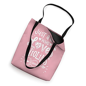 Just a Girl Who Loves Violins Music Teacher Gift Tote Bag