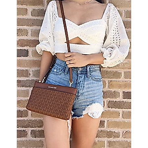 Michael Kors Maisie Large Pebbled Leather 3-in-1 Tote Bag Luggage MK Multi