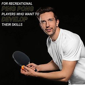 Killerspin Impact D2, Table Tennis Paddles, Table Tennis Racket, Ping Pong Paddle Case, Table Tennis Equipment for Beginners/Intermediates, 5-ply Wood