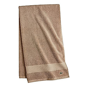 Lacoste Heritage Supima Cotton Bath Sheet, Sand, 35" x 70"
