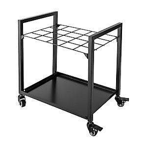 Blueprint Roll File Holder - 20 Slots, Metal Blueprint Storage Cart with Wheels Roll File Holder for Home Office School Blueprint Storage Rack Blueprint Holder