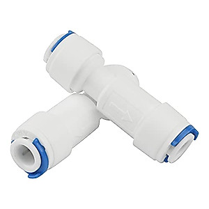 1/4-Inch Quick Connect Check Fitting Valve for RO Pure Check Water Valve Reverse Osmosis System Pack of 5