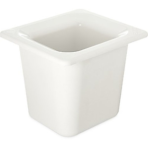 CFS CM110402 Coldmaster ABS Standard Sixth-Size Food Pan, 1.6 qt. Capacity, 6.84" x 6.25" x 5.91", White