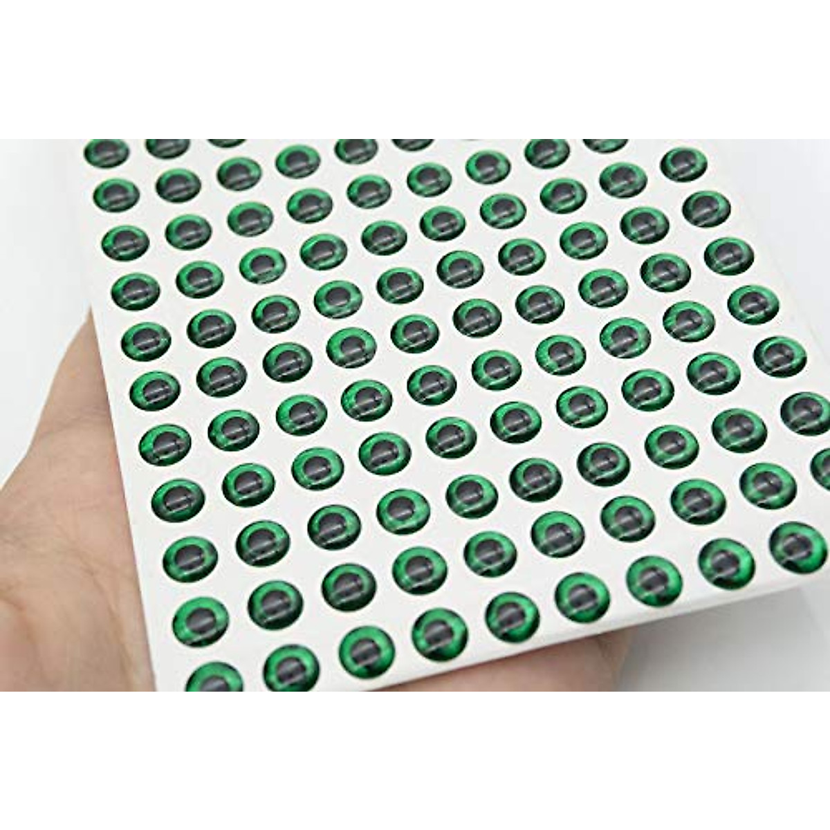 330pcs 7mm Green 3D Holographic Fishing Lure Eyes 3D Lure Eye 3D Soft Eye 3D Holographic Lure Eye Fly Tying, Jigs, Crafts