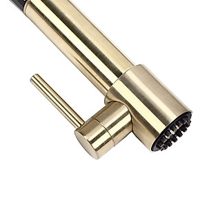 G1/2 Sink Faucet, Commercial Kitchen Faucet With Pull Down Sprayer, High Arc Single Handle Single Lever Spring Rv Kitchen Sink Faucet With Pull Out Sprayer, Cold Hot Basin Water Tap With Hose For Bath