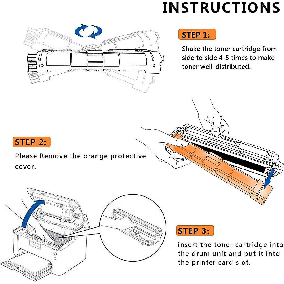 1 Pack TN660 Black Toner Cartridge - Replacement for Brother TN-660 TN660 Toner HL-L2300D L2305W L2315DW L2320D L2340DW L2360DW L2380DW MFC-L2680W L2685DW L2707DW L2720DW L2540DW Printer