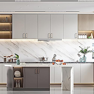 Asidrama 10 Pack 5 Inch(128mm) Brushed Brass Kitchen Cabinet Handles, Cabinet Pulls Kitchen Cabinet Hardware for Cupboard Drawer Pulls