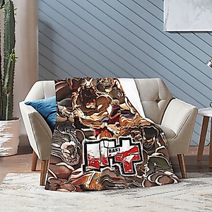 Anime Baki The Grappler Blanket Tapestry Sofa Office Bedroom Throw Blankets Super Soft Cozy Microfiber Blanket Bedding 40"X30"