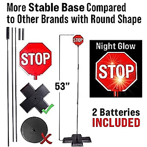 LED Stop Sign Parking Assistant for Garage with Flashing Signal