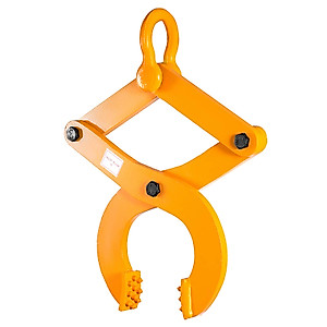 VEVOR Pallet Puller, 1T/2205 LBS Heavy Duty Steel Single Scissor Yellow Clamp, 4.3 Inch Jaw Opening and 0.5 Inch Jaw Height, Hook Pulling Hoisting Tool for Forklift Chain, Yellow