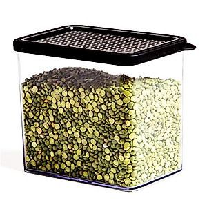 BINO | Food Storage Containers, 1.9 Qt/1.78 Liter, Black - 12 Pack | THE SNAP COLLECTION | Airtight Food Storage Containers with Lids | Pantry Organization | BPA-Free | Containers for Organizing
