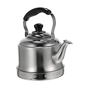 GREENADSCAPE 1pc Stainless Steel Kettle Teakettle Steel Tea Kettle Portable Espresso Coffee Machine Japanese Teapot Whistling Teapot Small Stove Practical Kettle Filter Silver