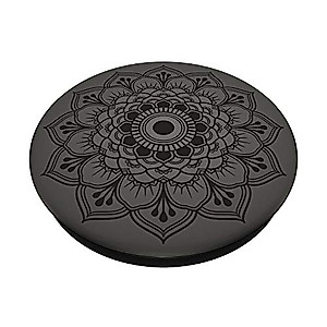 Graphite Color Phone-12 Pro & Pro Max Matte | Mandala PopSockets PopGrip: Swappable Grip for Phones & Tablets
