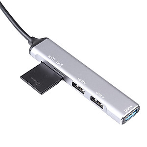 Convenient and Practical 5 in 1 USB 3.0 to SD/TF Card Slot + 3 USB 3.0 Ports Multifunctional Docking Station HUB