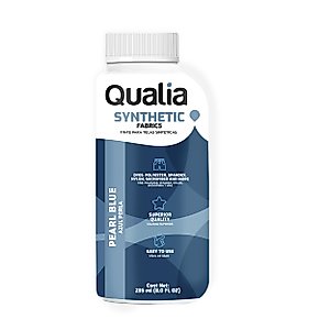 Qualia Synthetic Fabric Dye, Easy to Use, Perfect for Synthetic Fabrics: Polyester, Spandex, Nylon, and More, Ultra-Concentrated Colors for Vibrant Results, Pearl Blue, 1 Pack