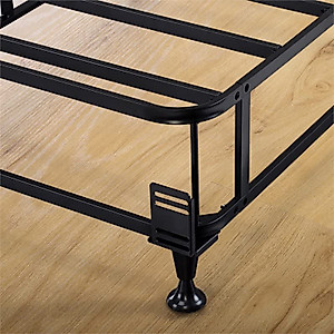 ZINUS Keenan Metal Mattress Foundation / Standing Box Spring / Headboard Brackets Included / Easy Assembly, Queen