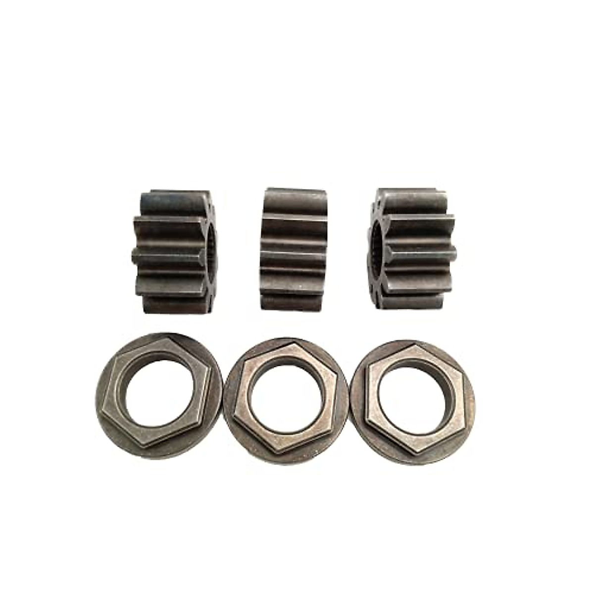 3pcs Steering Shaft Pinion Gear & Bushing for MTD 741-0656 941-0656A 717-1554 Toro 112-0863, Used on Riders Since 1999. 11 Tooth. Splined Bore