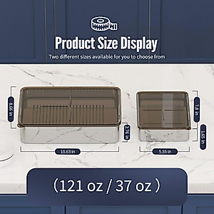 Hommiya 3pcs Stainless Steel 304 Food Storage Containers with Lids - Stackable, Dishwasher Safe for Meal Prep, Deli Meat, Cheese,Bacon & Freezer(1000ml)