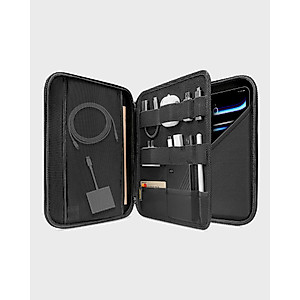 tomtoc Portfolio Case for 13 Inch iPad Pro M4 2024 & iPad Air M2, 12.9-in iPad Pro M2/M1, Protective Sleeve with Accessories Pocket, Carrying Storage Bag for iPad Pencil Pro/Adapter/Magic Keyboard