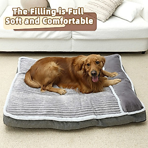 WINDRACING Large Dog Bed with Pillow for Crate Kennel, Sofa Dog Bed, Super Soft pet Bed for Medium, Jumbo, Furniture