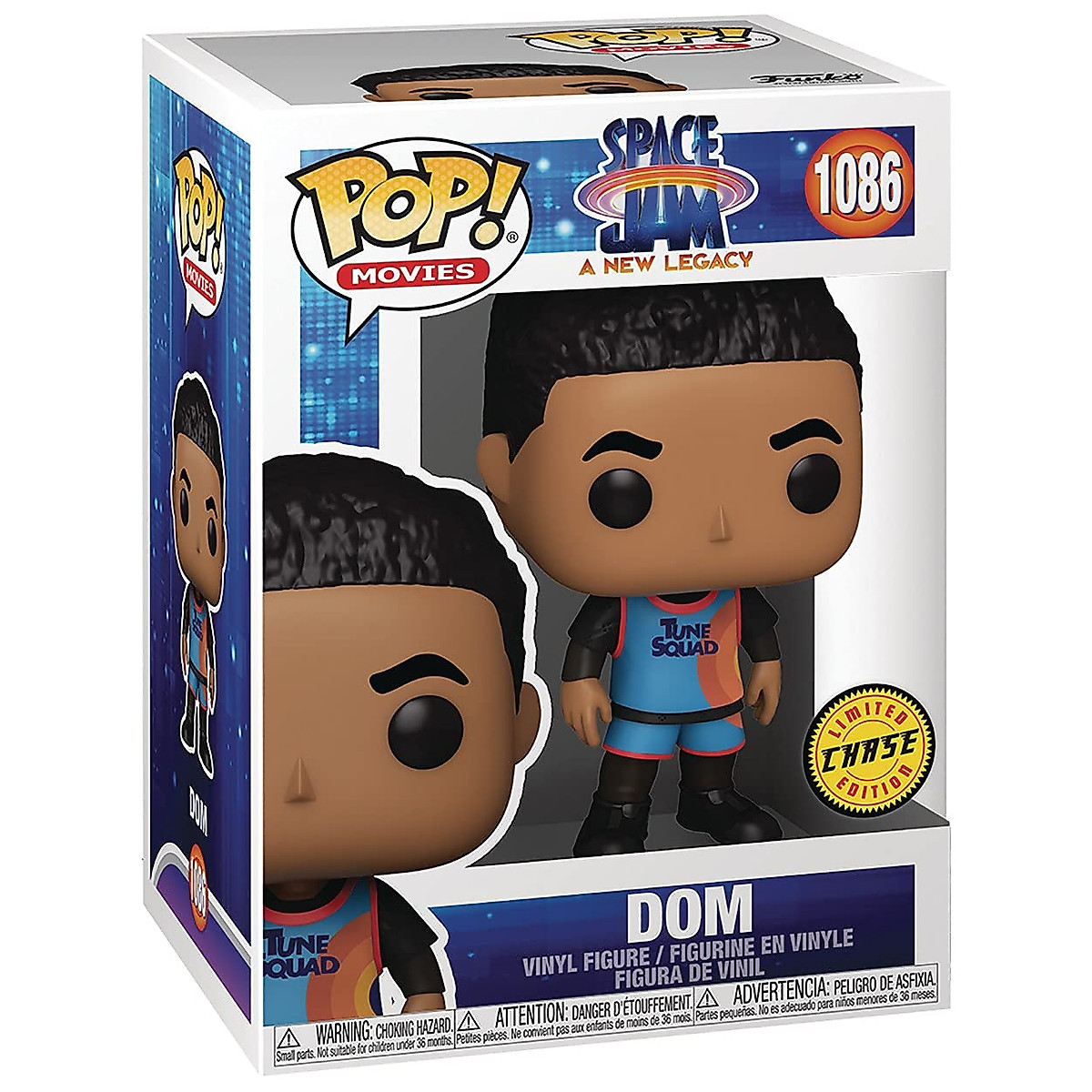 Funko Pop! Movies: Space Jam, A New Legacy - Dom in Toon Squad Shirt Chase Vinyl Figure (Includes Compatible Pop Box Protector Case)