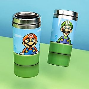 Super Mario Warp Pipe Travel Mug - 15oz Stainless Steel - Officially Licensed Nintendo Merchandise