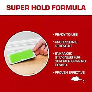 Tomcat Super Hold Glue Traps Mouse Size for Mice, Cockroaches, Spiders, and Scorpions, Ready-To-Use, 4 Traps