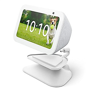 Echo Show 5 (3rd Gen) Adjustable Stand with USB-C Charging Port | Glacier White
