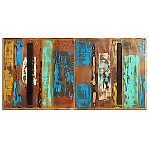 AJSEOYBS Large Dining Table,Industrial Rustic Kitchen Dining Room Table, Dinner Table for Kitchen, Living Room,Dining Table 55.1"x27.6"x29.9" Solid Reclaimed Wood