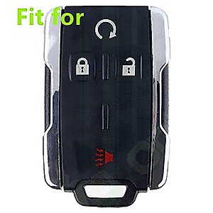 Smart Key Fob Cover Remote Case Keyless Protector Jacket for Chevrolet Silverado Colorado M3N32337100 13577770 13577771 GMC Sierra Yukon Cadillac (Red)